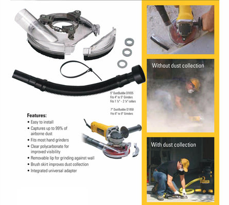 5 inch vacuum dust shroud dust cover for angle grinder hand grinder convertible supplier