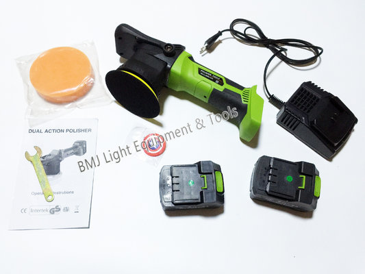 cordless dual action random orbital car polisher With battery charger 18v 400w 2800rpm 100mm or 125mm supplier