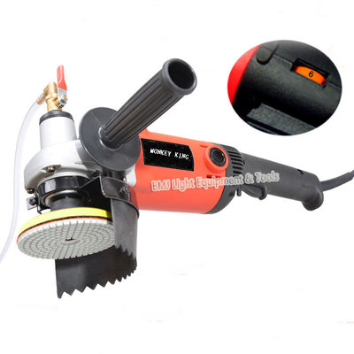 220v 1400W M14 4" electric stone wet polisher variable speed hand grinder water mill with 8 units 4" wet polishing pad supplier