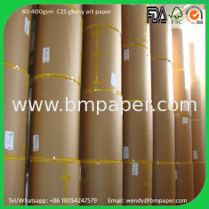China 66*96 70*100cm couche paper C2S Glossy Coated Art Paper Art Card Paper board with sheets ream or roll package supplier