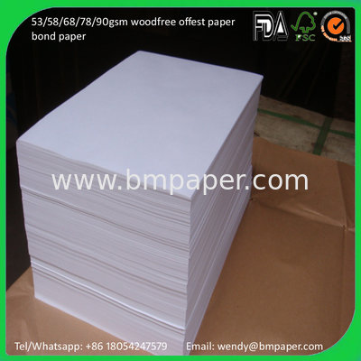 Cheap book printing paper uncoated woodfree offset paper 60gsm supplier