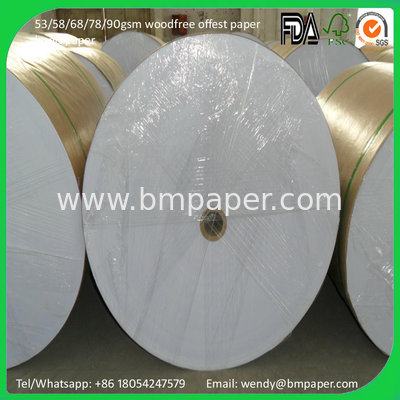 Cheap book printing paper uncoated woodfree offset paper 60gsm supplier