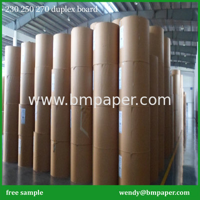 Duplex Paper Card Board 250gsm with Competitive Prices in Roll Packing supplier