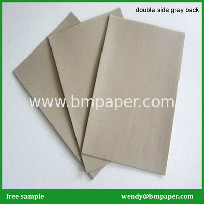 1500 gsm Smooth Face Double Sides Grey Chip Board/Uncoated Board supplier