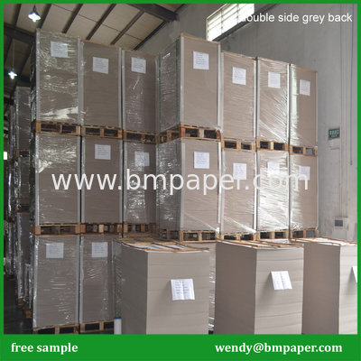 500gsm 550gsm Uncoated Duplex Card Paper Board With Grey Back/double side grey board supplier