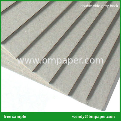 500gsm 550gsm Uncoated Duplex Card Paper Board With Grey Back/double side grey board supplier