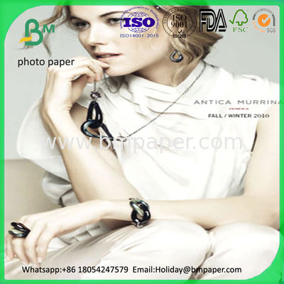Hot sale 80gsm 100gsm 105gsm 115gsm 128gsm 250gsm 300gsm 350gsm 400gsm Waterproof Inkjet Glossy Photo Paper Roll supplier