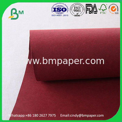 Environment-friendly thcikness 0.55mm  width 150cms   Red Kraft Washable Paper Fabric supplier