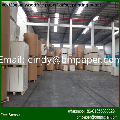 60gsm 70gsm 80gsm woodfree offset printing paper