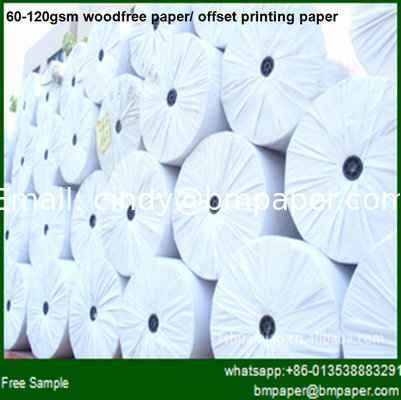60gsm 70gsm 80gsm woodfree offset printing paper