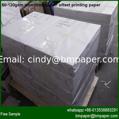 hot sale offset printing paper woodfree printing paper