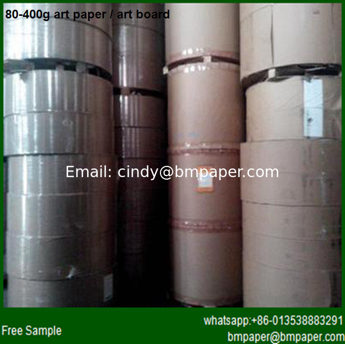 Glossy and matt C2S art paper for print magazine/ papel couche for wedding invitation card