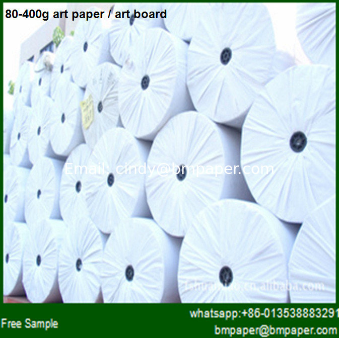 Glossy and matt C2S art paper for print magazine/ papel couche for wedding invitation card