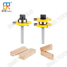 China BMR TOOLS 1/4 Inch Shank Carbide Tipped Tongue and Groove Assembly Bits for Woodworking supplier