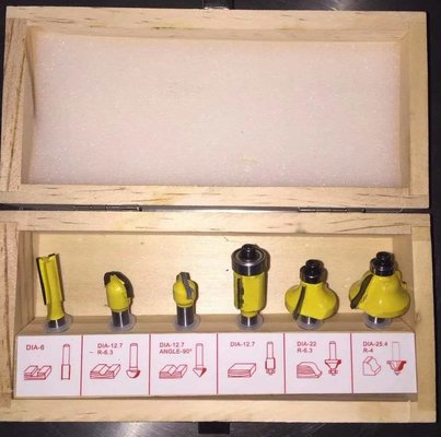 Factory price 6pcs router bit set specially for wood processing supplier