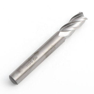 DIN844 HSS/Co Cross Centre 4 Flute End Mill Cutter for metal cutting supplier