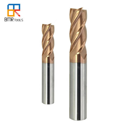 Wholesales AlSiN Coating HRC55 4Flute Square Solid Carbide End Mill Cutter supplier