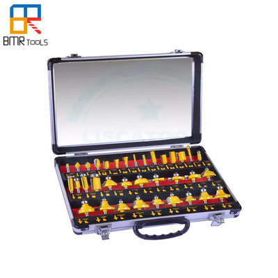 BMR TOOLS 1/4 Inch Shank Tungsten Carbide Tip TCT Woodworking Wood Router Bit Set 35Pcs Set supplier