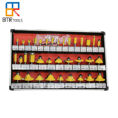 BMR TOOLS 1/4 Inch Shank Tungsten Carbide Tip TCT Woodworking Wood Router Bit Set 35Pcs Set supplier