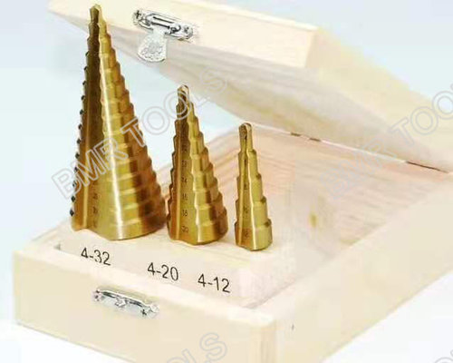 BMR TOOLS 1/4" Helix shank straight flute hss 4241 step drill bit for hole drilling 4-20mm supplier