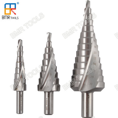 15Steps 1/4" Triangle shank sprial flute hss 4241 step drill bit for metal hole drilling 4mm-32mm supplier