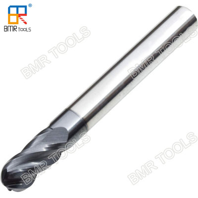 Excellent Price Carbide 4F Ball Nose HRC45 for CNC Machine work Black Coating supplier