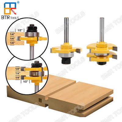 BMR TOOLS 1/4 Inch Shank Carbide Tipped Tongue and Groove Assembly Bits for Woodworking supplier