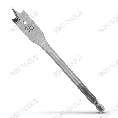BMR TOOLS 16mm Flat Wood Drill Bits High-Carbon Steel Industrial Spade Paddle Flat drill helix shank supplier
