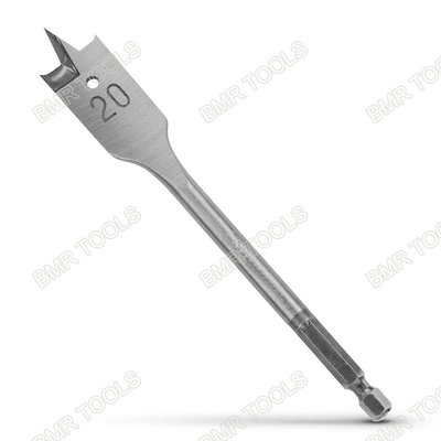 BMR TOOLS Industrial Spade Paddle Flat drill 20mm Flat Wood Drill Bits High-Carbon Steel supplier