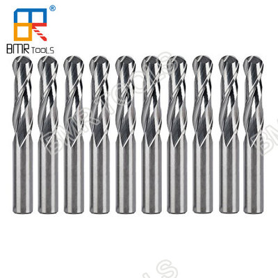 BMR TOOLS cnc milling hrc55 12mm x 35mm x 75mm 2flute ball nose for wood cutting supplier