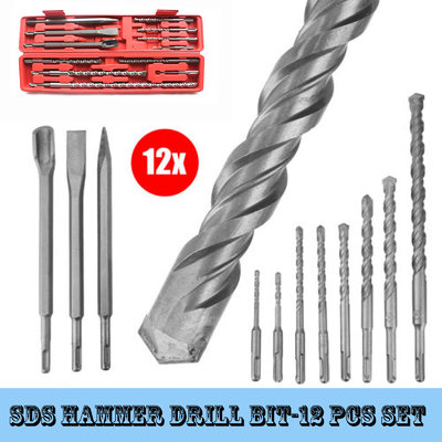 BMR TOOLS Industrial Quality of 12pcs SDS Plus Hammer Drill Set for conceret,marble,granit outdoor working supplier