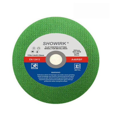 Top quality 4.5" Abrasive Cutting Disc T41 Type with Double Net in Green Color for Metal/Iron/Stainless Steel cutting supplier