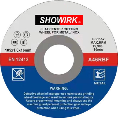 Flat Type 4"(105mm) Metal Cutting Wheel for Specially for Inox Cutting Double Nets in Green Color supplier