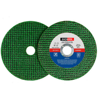 Flat Type 4"(105mm) Metal Cutting Wheel for Specially for Inox Cutting Double Nets in Green Color supplier