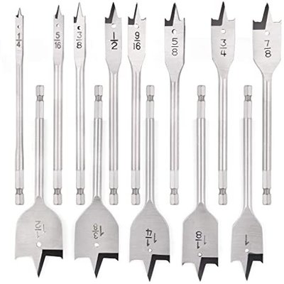 BMR TOOLS 13 Pcs Spade Drill Bit Set - Paddle Flat Bits Set for woodworking, SAE, Portable Nylon Storage Holder supplier