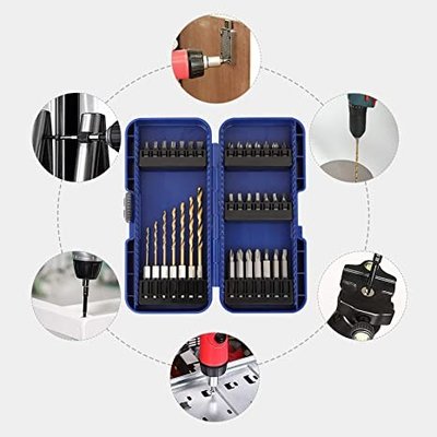 Impact Screwdriver Bit Set with Titanium Drill Bits- Quick Release Twist Drill Bit Set with Tough Case,Impact Driver Bit supplier