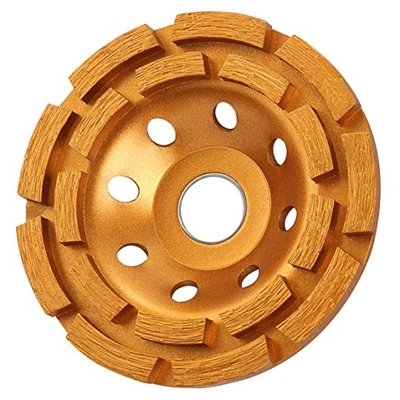 4.5 Inch Double Row Diamond Cup Grinding Wheel Gold for Angle Grinder Polishing and Cleaning Stone/Cement/Marble/Rock supplier