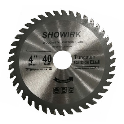 SHOWIRK YG6 Carbide Tipped Industrial Quality 4" TCT Saw Blade with 4/5" arbor for Wood/Metal/Plywood/Hardwood Cutting supplier