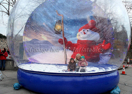 Anti - Aging Giant Outdoor Christmas Snow Globe Inflatables For Games