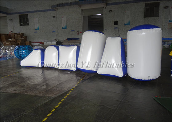 Wonderful 0.9mm PVC Blow Up Paintball Bunkers Blue And White