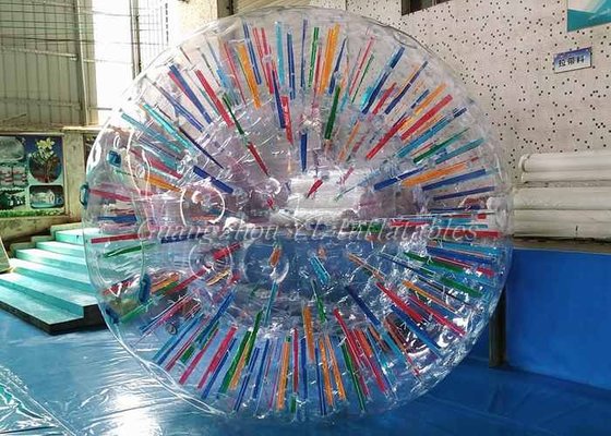 Colorful Fluorescent sheet Glowing Inflatable Zorb Ball For Evening party