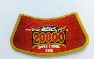 Professional manufacturer Aluminium foil beer Bottle Neck Labels Custom Printing Wet Strength Adhesive Paper Beer Label