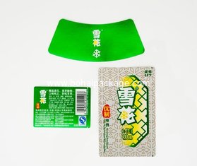 Custom Printed Self Wet Strength Adhesive Paper Beer Label metallized paper  beer label,aluminum beer neck label foil