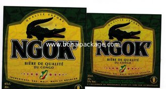 Waterproof Frozen Resistance Printing Beer Bottle Labels For Glass Bottles self - adhesivemetalized paper  beer labels