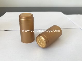 Beautiful PVC Heat Shrink Capsule for Vodka Caps custom design black golden   PVC heat shrinkable film wine capsule