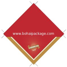 All kinds shapes beer label for bottles beer label Red square 105*105 mm  Foil beer neck label