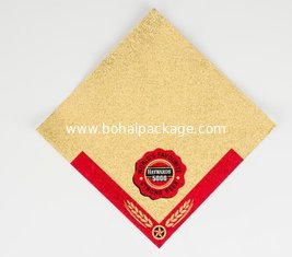 Professional Aluminum Foil beer neck label supplier from China  105*105 mm square aluminum foil beer neck label
