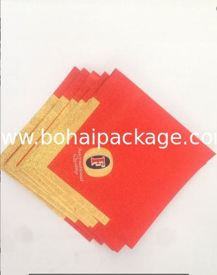Printed aluminium foil beer neck label Embossed Printed Beer Bottle Foil Labels for packing printing self adhesive alumi