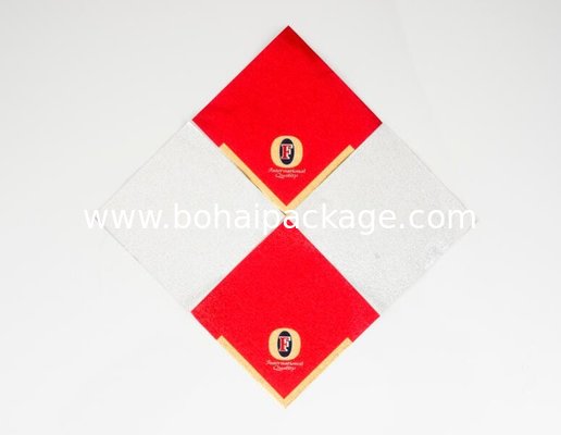 Printed aluminium foil beer neck label Embossed Printed Beer Bottle Foil Labels for packing printing self adhesive alumi
