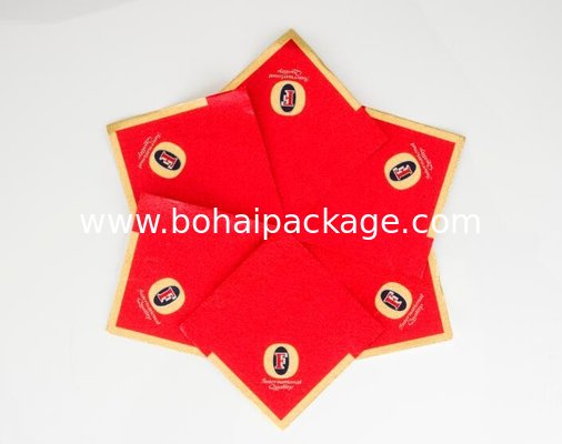 Printed aluminium foil beer neck label Embossed Printed Beer Bottle Foil Labels for packing printing self adhesive alumi